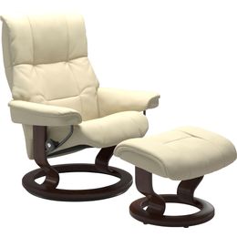 Fußhocker stressless "Mayfair" Hocker Gr. B/H/T: 55cm x 38cm x 39cm, Leder PALOMA, Classic Base Braun, beige (vanilla paloma) mit Classic Base, Gestell Braun