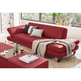 2-Sitzer W.Schillig "taboo", rot (ruby rot z59), B:202cm H:76cm T:101cm, Flachgewebe S22 (100% Polyester);Stoff S37 (100% Polyester): Luxus-Microfaser in Lederoptik;Longlife Xtra-Leder Z59: Glattleder mit modischer Pr&auml;gung. Hautst&auml;rke 0, 9 - 1, 1 mm;Longlife Xtra-Leder Z69: Das feinnarbige, gedeckte Softleder Z69 besticht durch seine au&szlig;ergew&ouml;hnliche Weichheit im trendigen &raquo;Vintage-Look&laquo;, Hautst&auml;r