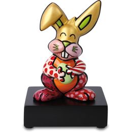 Sammelfigur Goebel "Figur Romero Britto - "Orange Rabbit"" Dekofiguren Gr. B/H/T: 10 cm x 14 cm x 9 cm, Hase, bunt