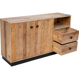 Sideboard Sit "Old Pine" Sideboards Gr. B/H/T: 140 cm x 80 cm x 44 cm, 2 St., schwarz (natur, schwarz) aus recyceltem Pinienholz