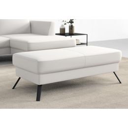 Sit & More Hockerbank SIT&MORE "Lindholm" Hocker Gr. B/H/T: 135 cm x 48 cm x 65 cm, Soft clean, silberfarben (silber)