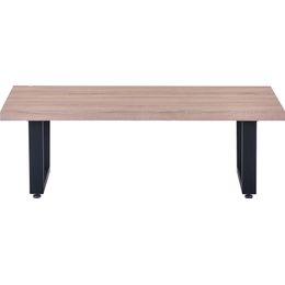 Couchtisch Inosign "Conri" Tische Gr. B/H/T: 120 cm x 40 cm x 60 cm, 120 x 60 x 40 cm-mit Kufen-Gestell, schwarz (natur, schwarz, natur, sonoma eiche) Couchtisch Eckige Couchtische Holz-Couchtische