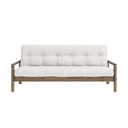 Schlafsofa Karup Design "KNOB", beige (natural), B:205cm H:79cm T:95cm, Matratzenmaterialzusammensetzung: Futonmatratze mit Knopfheftung, H&ouml;he 14 cm, aus recyceleten Mischfasern mit einem Kern aus 4 cm Schaumstoff. Matratzenf&uuml;llung: Baumwoll-Mix-F&uuml;llung 90-95% Baumwolle und 5-10% Polyester. Bezug: 80% Baumwolle, 20% Polyester, Sofas, Schlafsofa, mit Futonmatratze, verschiedene Farben, FSC-zertifiz