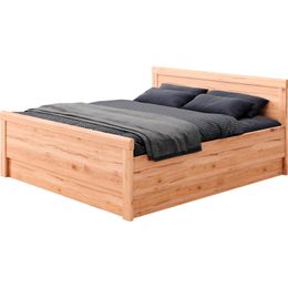 Einzelbett Priess "Arnsberg", braun (astkernbuche), B:188cm L:208cm, Betten, Kinder-Einzelbett Bettgestell, Komfortliegehöhe