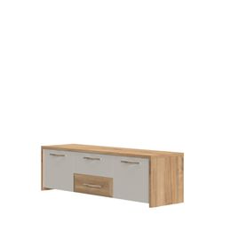 TV-Board Home Affaire "Gala" Sideboards Gr. B/H/T: 161cm x 48cm x 46cm, Breite 161, 2 St., beige (beige/pacific walnuss decor) UV lackiert, kratzfest, hochglänzend