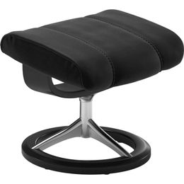 Fußhocker stressless "Consul" Hocker Gr. B/H/T: 54 cm x 41 cm x 39 cm, Leder PALOMA, Signature Base Schwarz, schwarz (black paloma) mit Signature Base, Gestell Schwarz