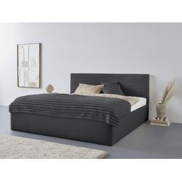 Polsterbett "Vita", grau (anthrazit), L:210cm, Bezug: 100% Polyester, Polsterung: Polsterwatte, Material, Gestell: gepolsterter Holzwerkstoff, Westfalia Schlafkomfort, Betten, auch mit Stauraum erhältlich, inkl. Kopfteilverstellung