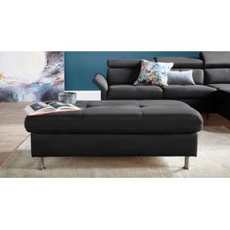 Hocker exxpo - SOFA FASHION "Maretto" Gr. B/H/T: 136 cm x 46 cm x 70 cm, Lederfaserstoff, Hocker, schwarz Polsterhocker