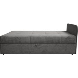Schlafsofa Alina "Marla", grau (anthrazit xbo 9), B:205cm H:73cm T:91cm, Struktur fein XBO (100% Polyester), Sofas, Schlafsofa, inkl. Stauraum, Armlehne wahlweise links ode rechts