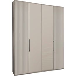 Drehtürenschrank Wiemann "Denver" Schränke Gr. B/H/T: 197,3 cm x 236 cm x 58 cm, 4 St., beige (champagner, dekor) hochwertige Beschläge