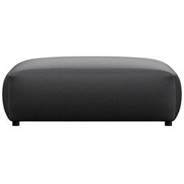 Pouf FLEXLUX "Lucera", schwarz (deep schwarz), B:104cm H:41cm T:82cm, Kunststoff, Poufs, modern & anschmiegsam, Kaltschaum, Stahl-Wellenunterfederung