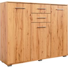 Hochkommode Priess "Lindau" Sideboards Gr. B/H/T: 123cm x 103cm x 38cm, 2 St., beige (astkernbuchefarben) Kombikommode