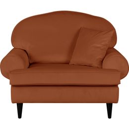 Sessel Home Affaire "Vitreux", braun (messing), B:117cm H:95cm T:100cm, 100% Polyester, Sessel, Einzelsessel, auch in Bouclé-Bezug, B/T/H: 117/100/95 cm