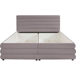 Polsterbett "Maylis", grau, B:192cm L:211cm, 100% Polyester, LeGer Home by Lena Gercke, Betten, Polsterbett ohne Bettkasten Polsterbett, wahlweise mit und ohne Matratze und Lattenrost, auch in 200cm Breite