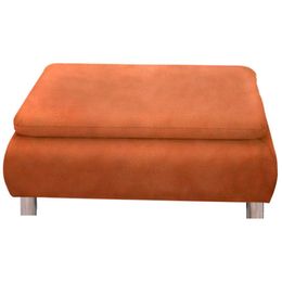 Hocker Max Winzer "Toulouse" Gr. B/H/T: 90 cm x 40 cm x 60 cm, Microvelours, braun (cognac) Polsterhocker Hocker