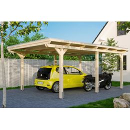 Skan Holz Einzelcarport SKANHOLZ "Emsland" Carports Gr. H: 223 cm, beige (natur) versch. Farben