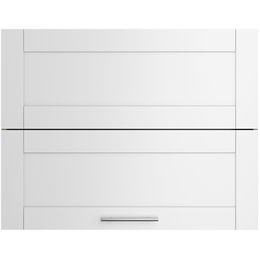 Falttürenschrank Optifit "Ahus" Schränke Gr. B/H/T: 90 cm x 70,4 cm x 34,9 cm, braun (weiß matt, wildeiche nachbildung) Breite 90 cm