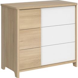 Kommode GALIPETTE "Sacha" Sideboards Gr. B/H/T: 98 cm x 90 cm x 51 cm, 3 St., weiß (ei bocage, ws) Kollektion für Kinder von 0 bis 5 Jahre und +