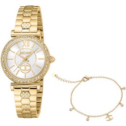 Quarzuhr JUST cavalli time "Varenna, JC1L273M0055" Armbanduhren goldfarben Damen