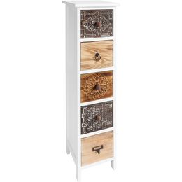 Kommode HEINE HOME Sideboards Gr. B/H/T: 23 cm x 93 cm x 25 cm, braun (weiß, braun)