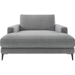 Chaiselongue Inosign "Downtown Loungemöbel zum Relaxen, B/T/H: 132/170/84 cm", silber, B:132cm H:84cm T:170cm, 95% Polyester, 5% Nylon, Sofas, auch in Bouclé, Cord und Easy care - leicht mir Wasser zu reinigen