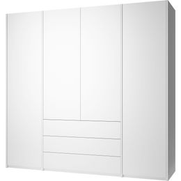 Müllermöbel Drehtürenschrank MÜLLER SMALL LIVING "Modular Plus Variante 5" Schränke Gr. B/H/T: 232,1 cm x 221 cm x 60 cm, 4 St., weiß inklusive 3 Schubladen im mittleren Bereich