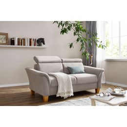 2,5-Sitzer Home Affaire "Conville", grau (elephant), B:181cm H:84cm T:93cm, 100% Polyester, Sofas, inkl. Kopfteilverstellung