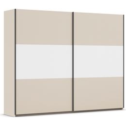 Schwebetürenschrank Rauch "Neo" Schränke Gr. B/H/T: 261cm x 210cm x 59cm, 2 St., beige (champagner/alpinweiß) mit großzügigem Stauraum und vielfältigen Farbkombinationen