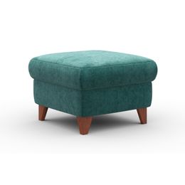 Hocker Machalke "diego" Gr. B/H/T: 65 cm x 44 cm x 65 cm, Chenille ELOY, blau (petrol eloy)