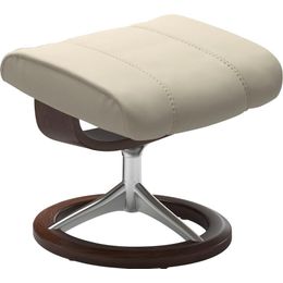 Fußhocker stressless "Consul" Hocker Gr. B/H/T: 54 cm x 41 cm x 39 cm, Leder BATICK, Signature Base Braun, beige (cream batick) mit Signature Base, Gestell Braun