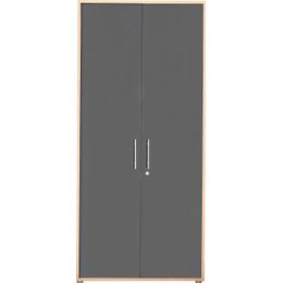 Aktenschrank BMG MÖBEL "Tabor" Schränke Gr. B/H/T: 84,4 cm x 185,6 cm x 33 cm, 2 St., grau (eiche sonoma, anthrazit)