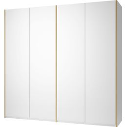 Müllermöbel Drehtürenschrank MÜLLER SMALL LIVING "Modular Plus Variante 8" Schränke Gr. B/H/T: 230 cm x 221,4 cm x 60,5 cm, 4 St., weiß (weiß, birke) 2 Kleiderschränke mit jeweils durchgehender Kleiderstange