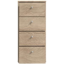 Kommode FORTE "Tempra" Sideboards Gr. B/H/T: 38,6 cm x 85,5 cm x 34,8 cm, 4 St., braun (sonoma eiche) Breite 38,6 cm