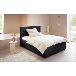 Polsterbett "Maylis", grau (anthrazit), B:152cm L:211cm, 100% Polyester, LeGer Home by Lena Gercke, Betten, Polsterbett ohne Bettkasten Polsterbett, wahlweise mit und ohne Matratze und Lattenrost, auch in 200cm Breite