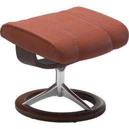 Fußhocker stressless "Consul" Hocker Gr. B/H/T: 54 cm x 41 cm x 39 cm, Leder PALOMA, Signature Base Braun, rot (henna paloma) mit Signature Base, Gestell Braun