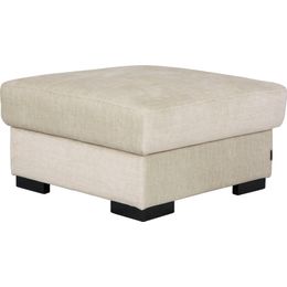 Stauraumhocker Home Affaire "Tulio", beige (creme), B:80cm H:45cm T:80cm, Struktur fein (100% Polyester), Struktur (100% Polyester), Samtstruktur (100% Polyester), Hocker, mit Stauraum