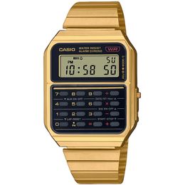 Chronograph CASIO VINTAGE "CA-500WEG-1AEF" Armbanduhren goldfarben Damen Quarzuhr, Armbanduhr, Damen, Herren, retro, Taschenrechner, digital