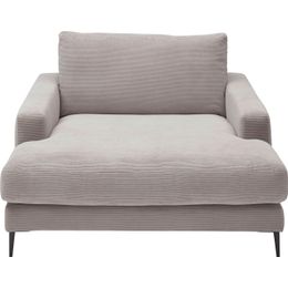Chaiselongue Inosign "Downtown Loungemöbel zum Relaxen, B/T/H: 132/170/84 cm", beige (sand), B:132cm H:84cm T:170cm, 95% Polyester, 5% Nylon, Sofas, auch in Bouclé, Cord und Easy care - leicht mir Wasser zu reinigen