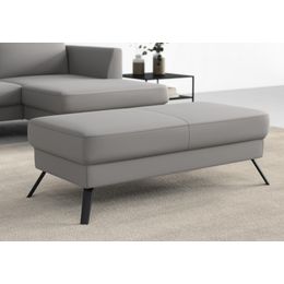 Sit & More Hockerbank SIT&MORE "Lindholm" Hocker Gr. B/H/T: 135 cm x 48 cm x 65 cm, Luxus-Microfaser ALTARA NUBUCK, grau (anthrazit)