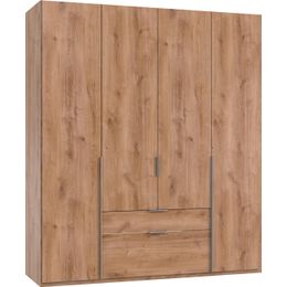 Kleiderschrank wimex "New York" Schränke Gr. B/H/T: 180cm x 208cm x 58cm, 4 St., braun (plankeneichefarben) wahlweise 208 oder 236cm hoch