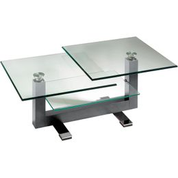 Couchtisch HASSE MÖBEL COLLECTION "7266" Tische Gr. H/T: 47 cm x 70 cm, grau Eckige Couchtische Glas-Couchtisch Couchtisch schwenkbar, mit Ablagefläche