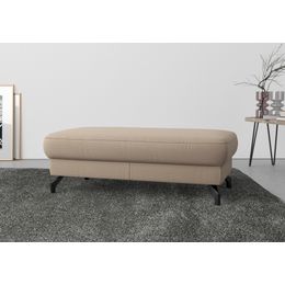 Sit & More Hockerbank SIT & MORE "Cinturo", grau (taupe), B:131cm H:45cm T:67cm, Hocker, mit Federkern, Sitzh&ouml;he 45 cm