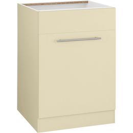 Wiho-Küchen Spülenschrank WIHO KÜCHEN "Unna" Schränke Gr. B/H/T: 60 cm x 82 cm x 57 cm, 1 St., beige (front und korpus: magnolia) 60 cm breit, ohne Arbeitsplatte