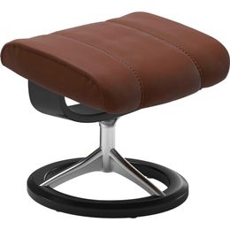 Fußhocker stressless "Consul" Hocker Gr. B/H/T: 54 cm x 41 cm x 39 cm, Leder PALOMA, Signature Base Schwarz, braun (copper paloma) mit Signature Base, Gestell Schwarz