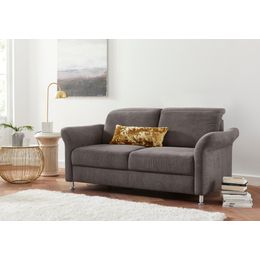 Sit & More 2,5-Sitzer SIT & MORE "Darwin", braun (schlamm), B:179cm H:83cm T:96cm, Sofas, inklusive Federkern, wahlweise mit Kopfteilverstellung