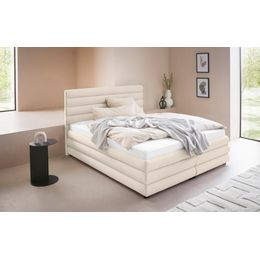 Polsterbett "Maylis", beige (creme), B:172cm L:211cm, 100% Polyester, LeGer Home by Lena Gercke, Betten, Polsterbett ohne Bettkasten Polsterbett, wahlweise mit und ohne Matratze und Lattenrost, auch in 200cm Breite