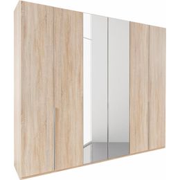 Kleiderschrank wimex "New York", braun (struktureichefarben hell), B:270cm H:208cm T:58cm, Schränke, Drehtürenschrank Kleiderschrank, INKLUSIVE Schubladeneinsatz und Einlegeböden