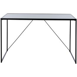 Schreibtisch Jahnke "GLAM DESK" Tische Gr. B/H/T: 120cm x 73cm x 60cm, schwarz (schwarzglas/schwarz + schwarzglas) Sicherheitsglas