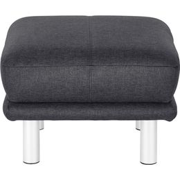 Hocker Trendmanufaktur Gr. B/H/T: 66 cm x 44 cm x 66 cm, Struktur fein, grau (dunkelgrau) Sitzhocker Hocker