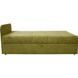 Schlafsofa Alina "Marla", gr&uuml;n (olivgr&uuml;n xbo 13), B:205cm H:73cm T:91cm, Struktur fein XBO (100% Polyester), Sofas, Schlafsofa, inkl. Stauraum, Armlehne wahlweise links ode rechts